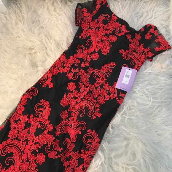 JS Collections | Dresses | Js Collections Short Sleeve Soutache Midi ...